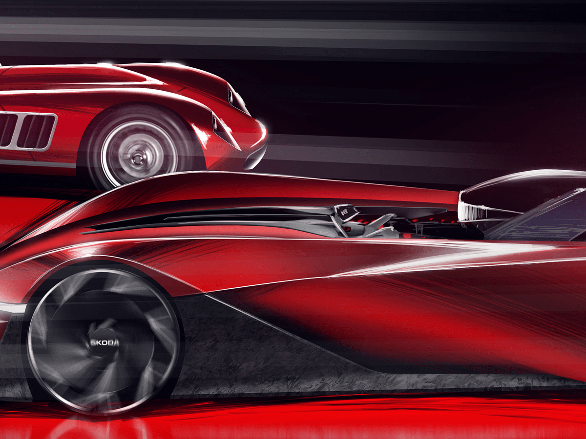 Škoda VISION GT: digitaal designmodel voor een elektrische racer
